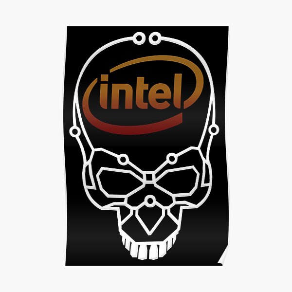 "Intel Skull " Poster for Sale by ShotEsquire | Redbubble