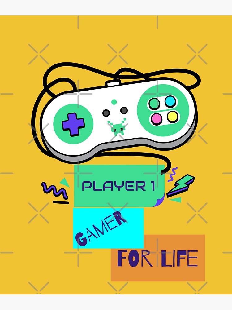 "GAMER FOR LIFE" Sticker for Sale by DomGDesign | Redbubble