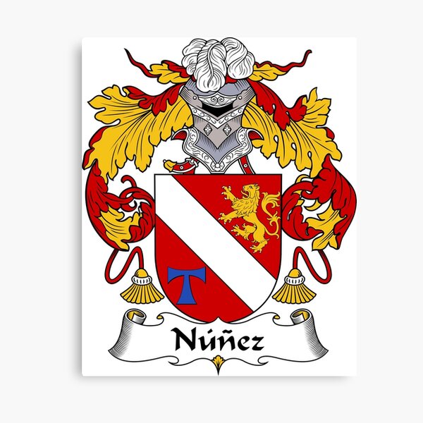 "Nunez Coat of Arms/Family Crest" Canvas Print for Sale by ...