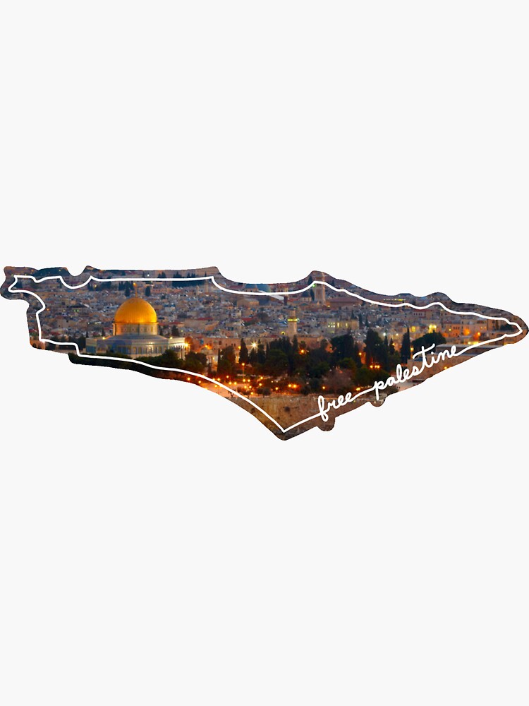 "Free Palestine - Map of Palestine - Masjid Al-Aqsa" Sticker by ...