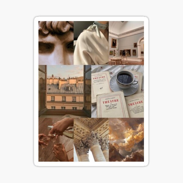 "light academia collage" Sticker by charlyjovic | Redbubble