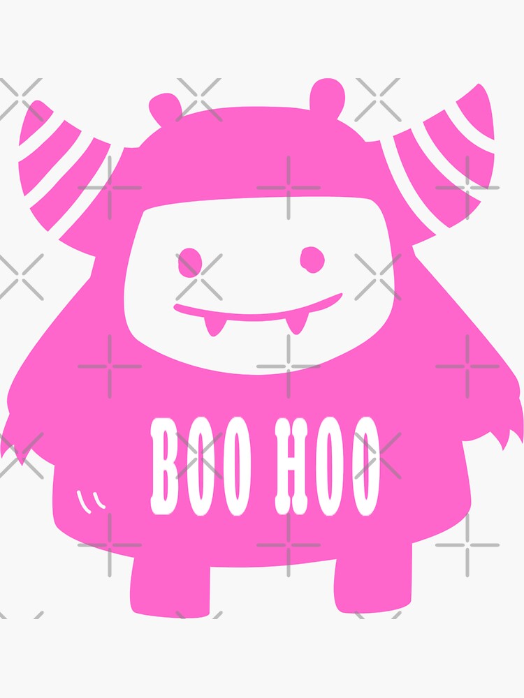 "Boo Hoo pink " Sticker by YUJUNG | Redbubble