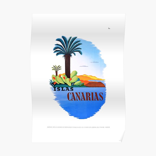 Poster « 1925 ILES CANARIES Affiche de voyage en Espagne », par retrographics | Redbubble