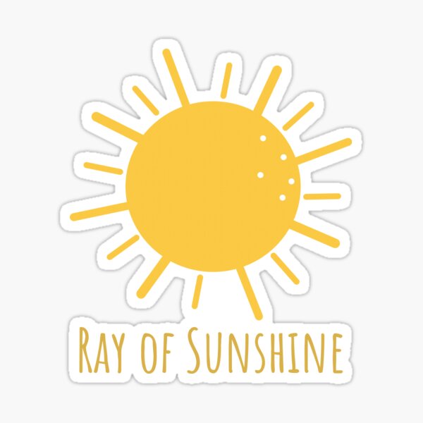 "Ray of Sunshine, Cute Summer Sun Sticker, Greeting Card" Sticker for ...