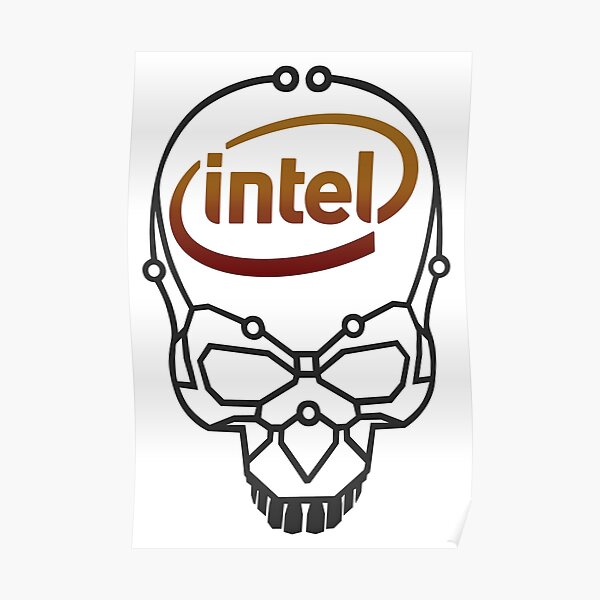 "Intel Skull " Poster for Sale by ShotEsquire | Redbubble