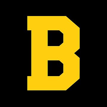 "Alphabet, Yellow B, Sports letter B" Sticker for Sale by TheCultStuff ...