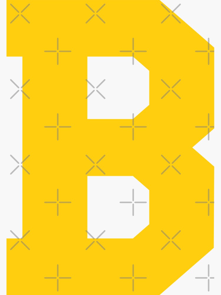 "Alphabet, Yellow B, Sports letter B" Sticker for Sale by TheCultStuff ...