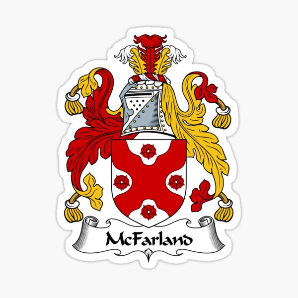 "McFarland Coat of Arms / McFarland Family Crest" Sticker by ...