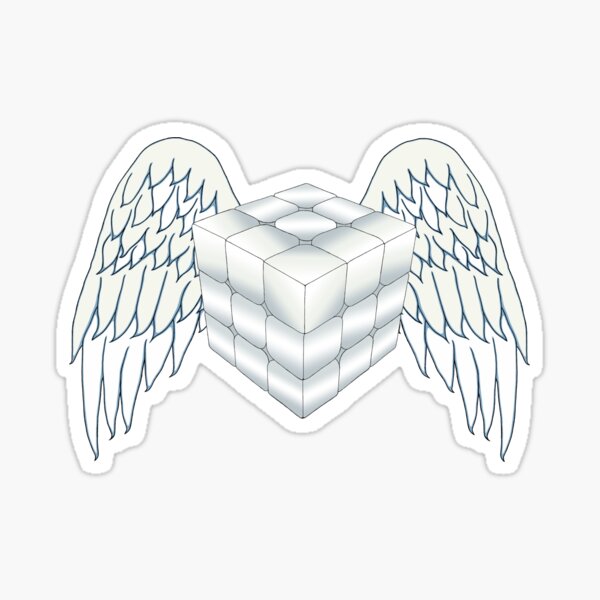 "Celestial Angel Cube (Saint Cube)" Sticker for Sale by Rubikchess ...