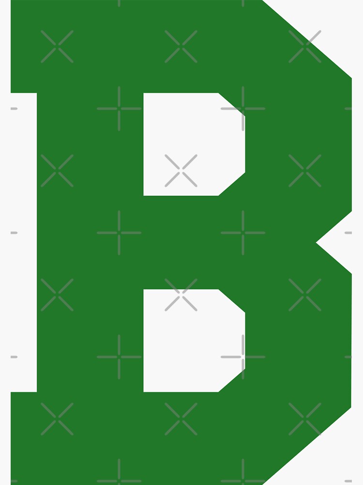 "Alphabet, Green B, Sports letter B" Sticker for Sale by TheCultStuff ...