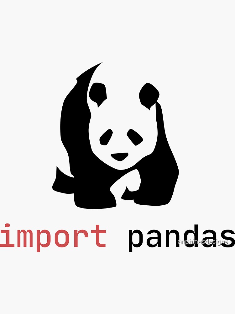 Pegatina «importar pandas» de anphinasdesigns | Redbubble