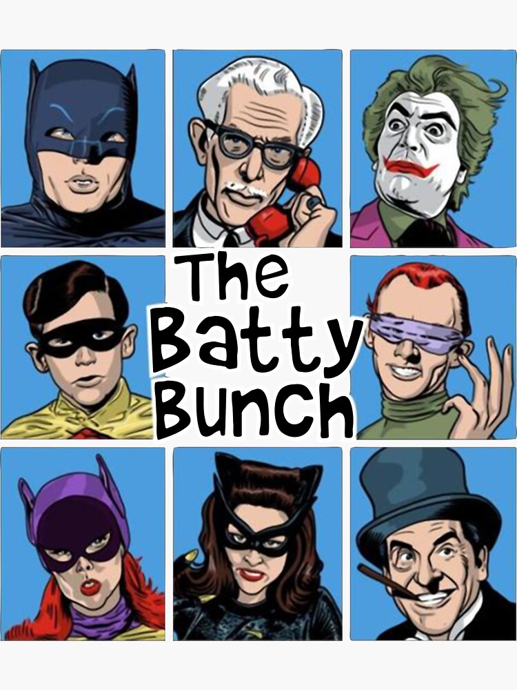 "The Batty Bunch" Sticker for Sale by FandyShop | Redbubble