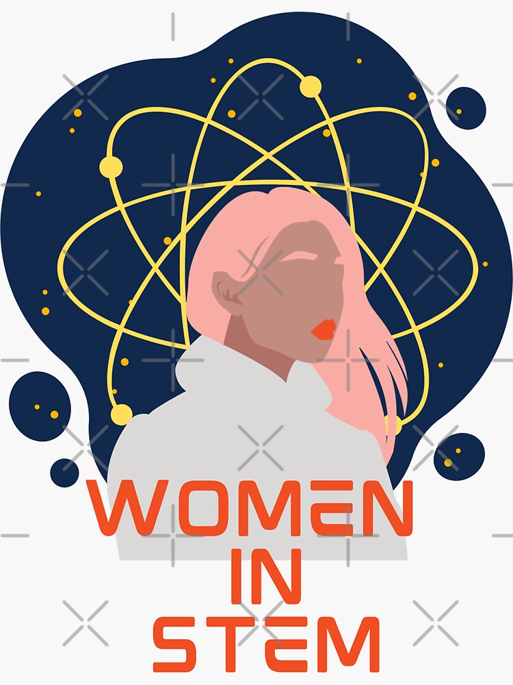 "Women In Stem" Sticker for Sale by mooneko | Redbubble