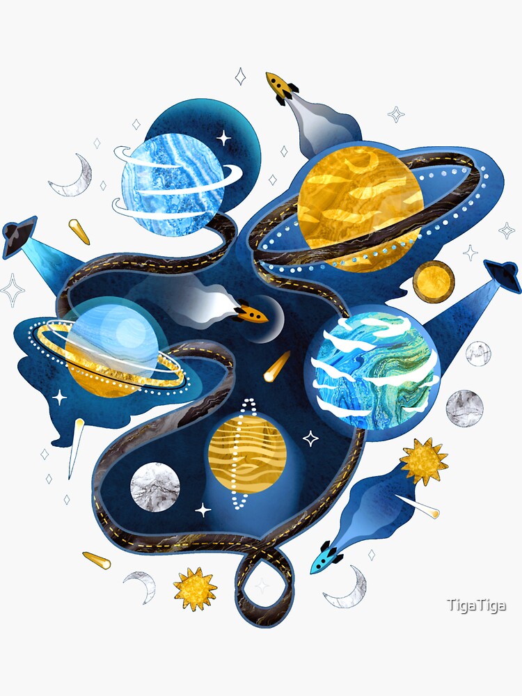 "Highway to Intergalactic Adventures - Navy Blue & Mustard Yellow ...