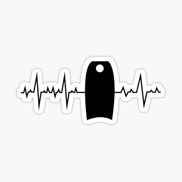 "Bodyboarding Bodyboarder Surfing Summer Heartbeat" Sticker for Sale by ...