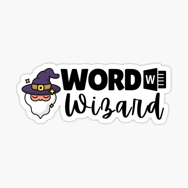 "MS Word Wizard" Sticker for Sale by ClassyGeek1 | Redbubble
