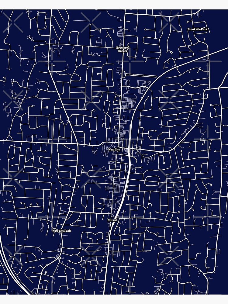 New City New York Map | Map Of New City New York | Dark Blue Map Of New ...