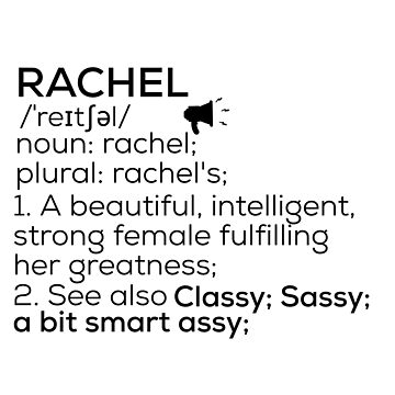 "Rachel Name Definition" Poster for Sale by Teelogic | Redbubble