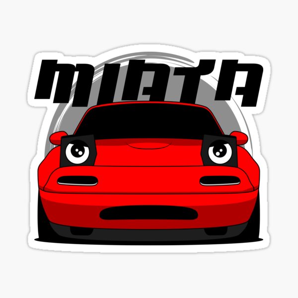 "Angry miata" Sticker by goldentuners | Redbubble