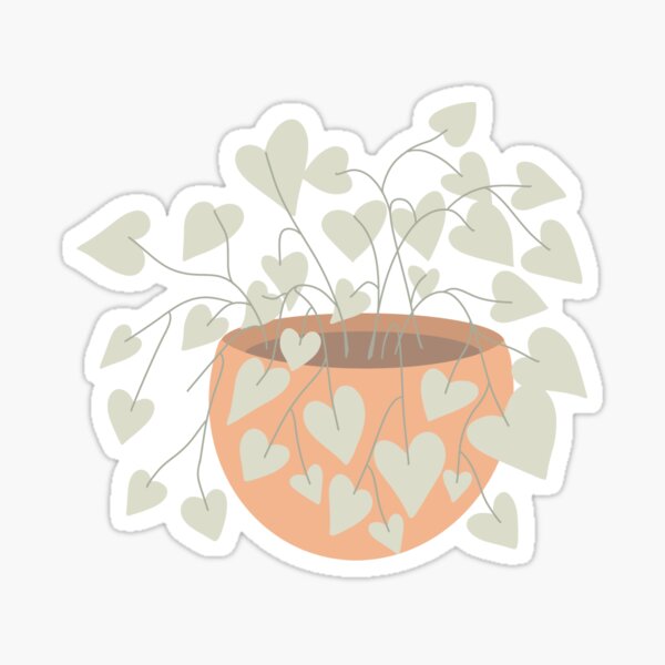 "Pothos | String of Hearts | House Plant" Sticker by findmereading ...