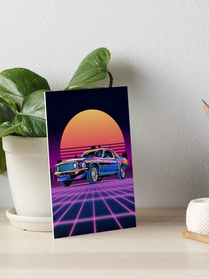"Ford Mustang 1969 Synthwave" Art Board Print for Sale by Javakun ...