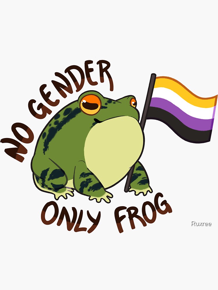 "No gender only frog pride nonbinary" Sticker for Sale by Ruxree ...