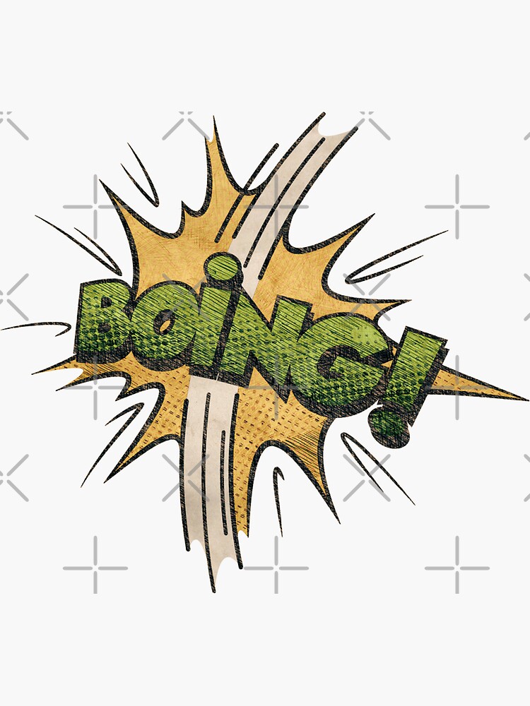 "BOING! retro comic book speech bubbles in vintage steampunk drawing ...