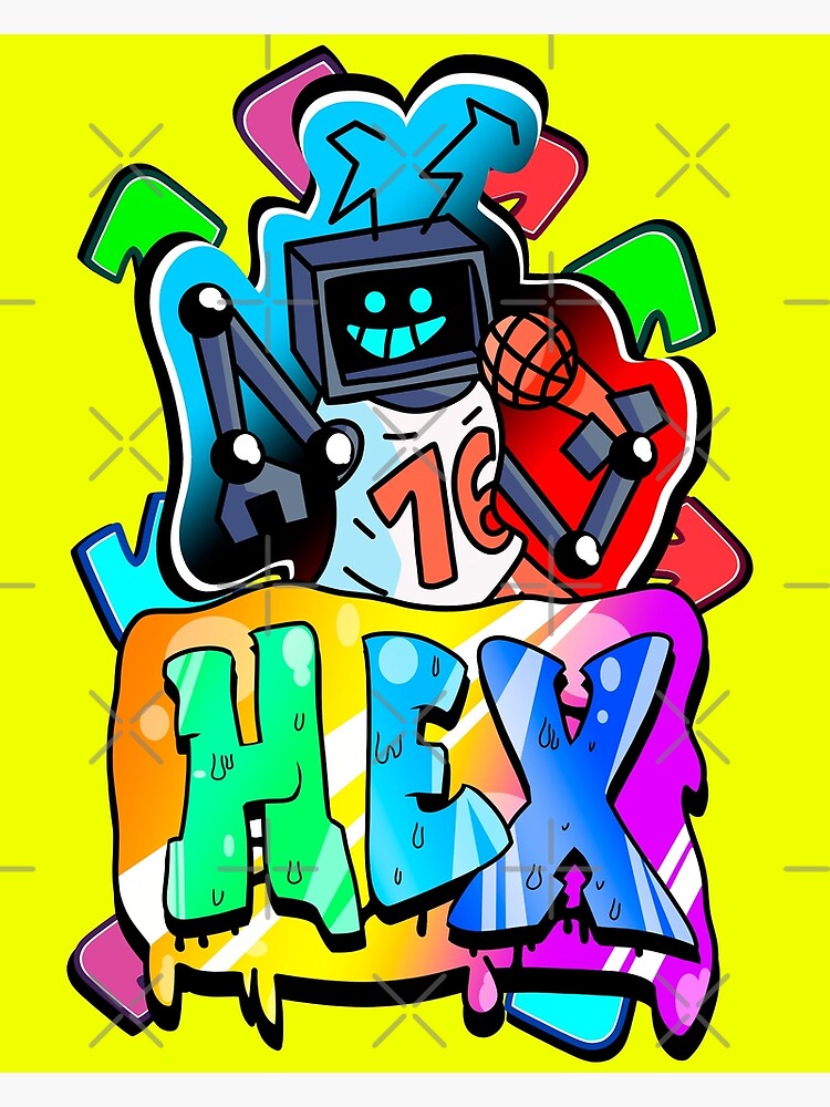 "Hex fnf mod character graffiti" Metal Print for Sale by AbrekArt ...