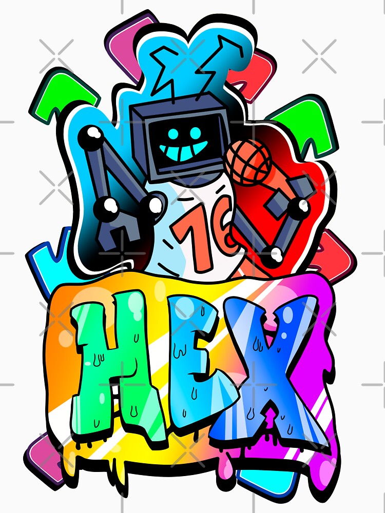 "Hex fnf mod character graffiti" T-shirt for Sale by AbrekArt ...