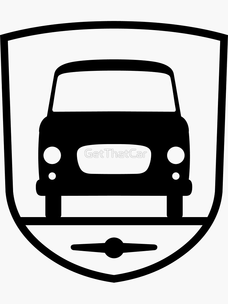 "Barkas B1000 Crest (black)" Sticker for Sale by GetThatCar | Redbubble