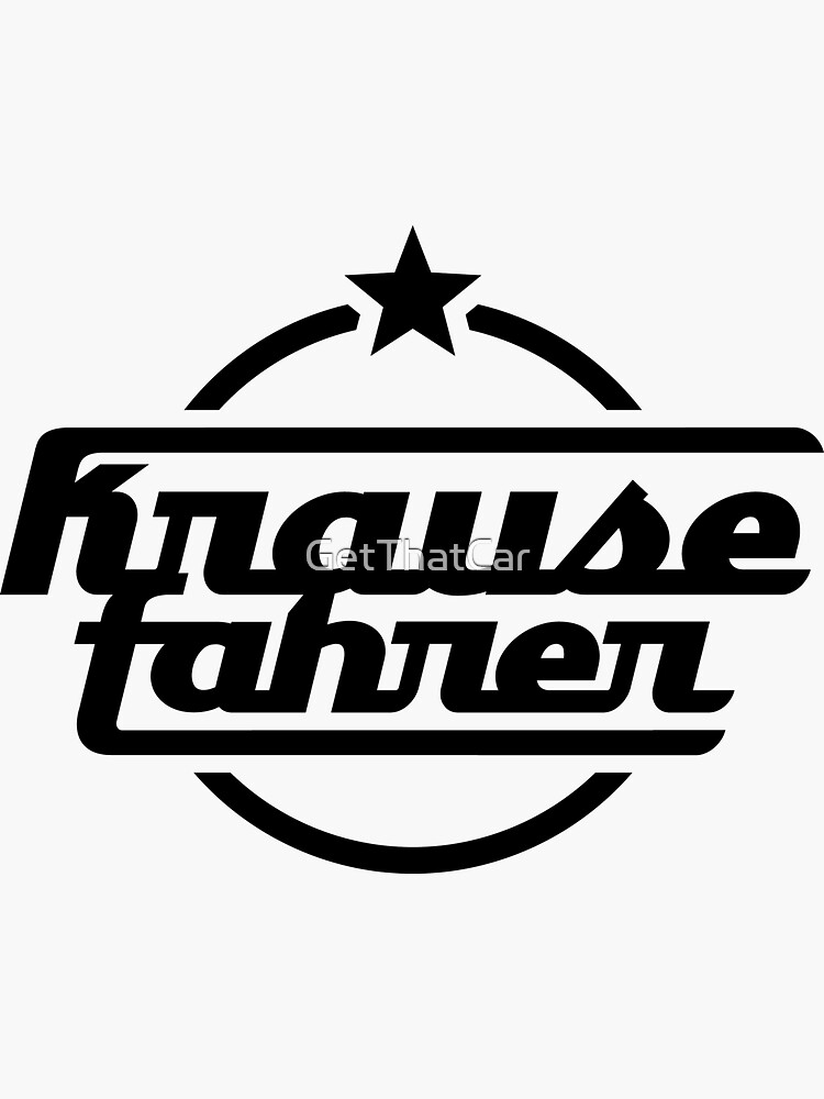 "Krause driver logo (black)" Sticker for Sale by GetThatCar | Redbubble