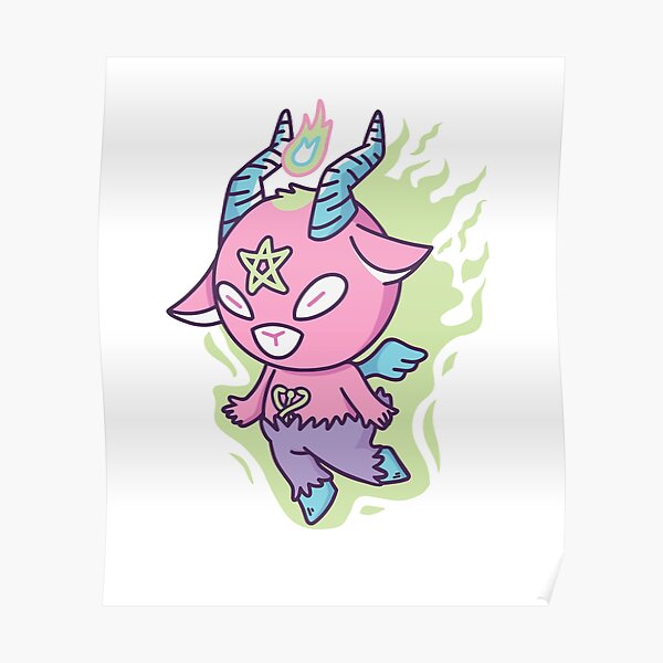 "Cute Funny Kawaii Anime Baphomet " Poster for Sale by FullerGraphics ...