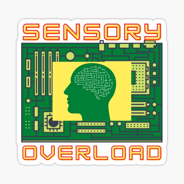 "Sensory Overload" Sticker for Sale by SaraTromp | Redbubble