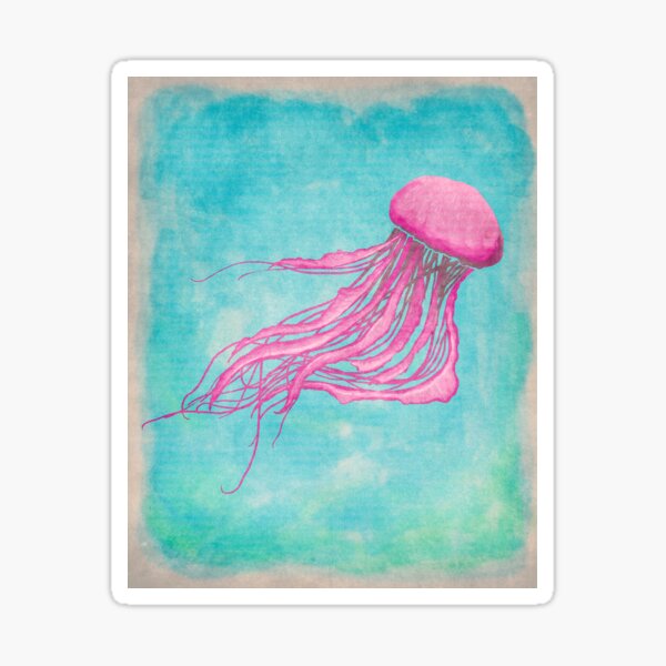 "Pink Jellyfish" Sticker for Sale by playful-pixie | Redbubble