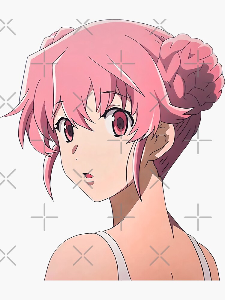"Yuno Gasai" Sticker for Sale by CookieStyle | Redbubble