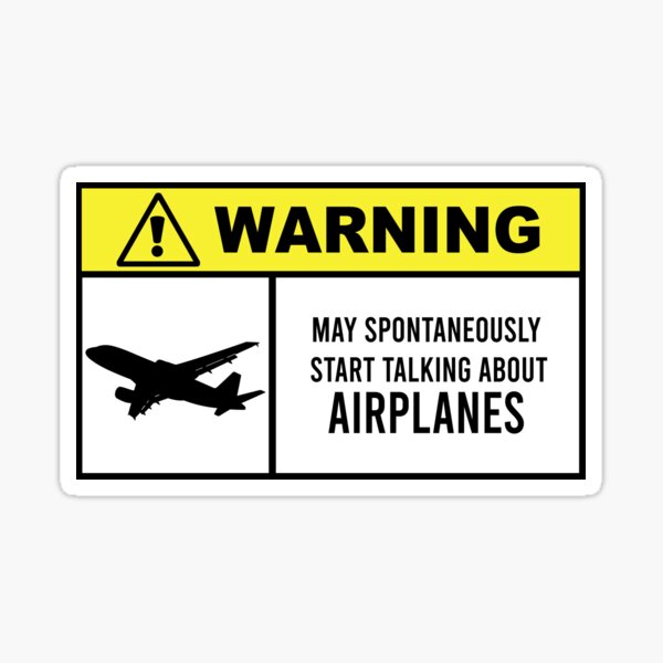 "Aviation Warning" Sticker by Joel-Designs | Redbubble