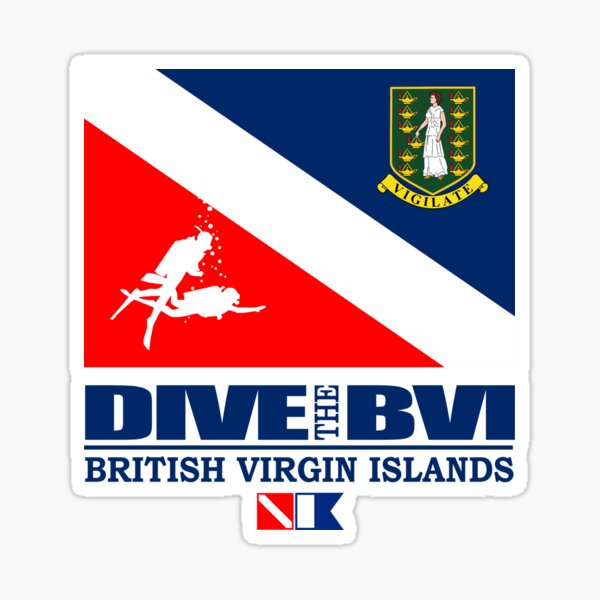 "Dive the British Virgin Islands (DF)" Sticker for Sale by curranmorgan ...