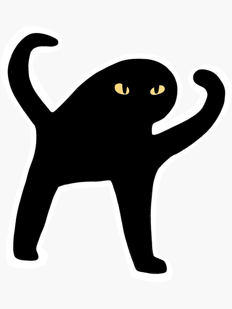 "Cursed cat meme" Sticker for Sale by yeeeeeeeeeye | Redbubble