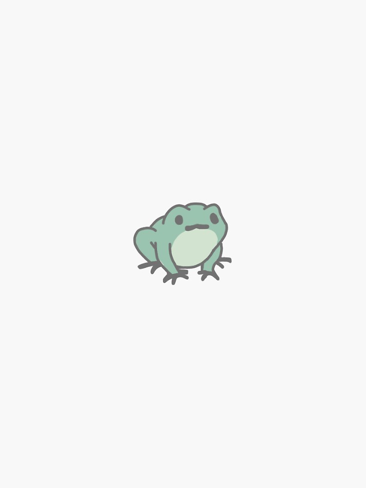 "Cute cottagecore frog" Sticker by stellaselling | Redbubble