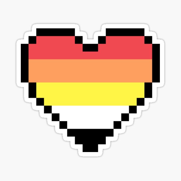 "Lithromantic Pride Pixel Heart" Sticker for Sale by DetectiveNo ...