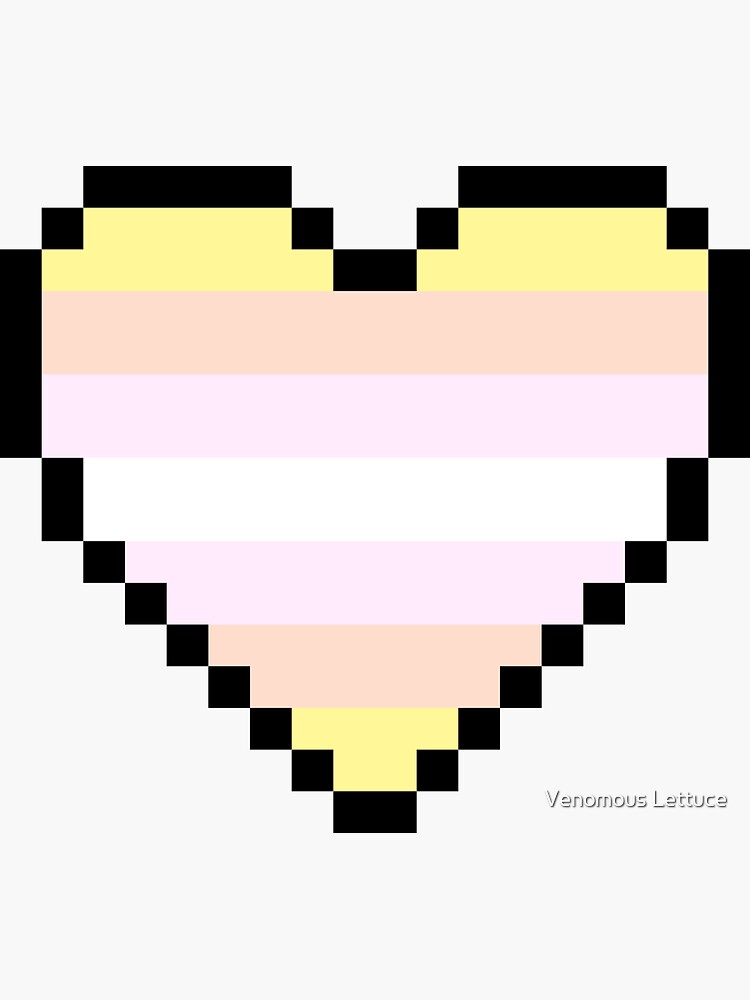 "Pangender Pride Pixel Heart" Sticker for Sale by DetectiveNo | Redbubble