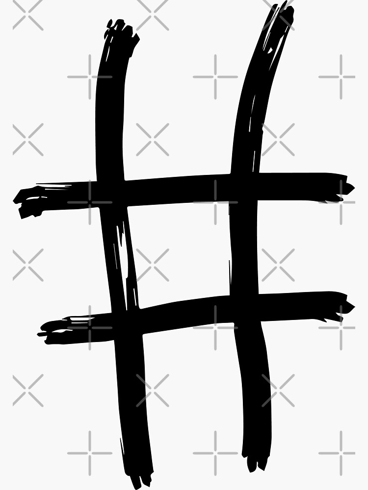 "Hashtag" Sticker for Sale by TheMikis | Redbubble