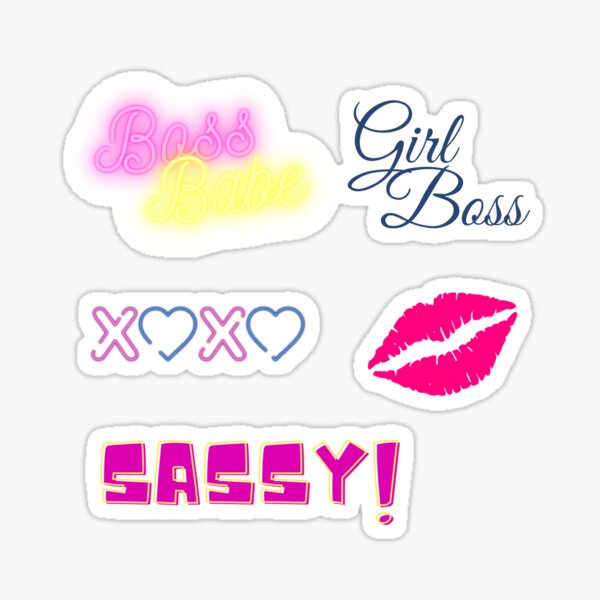 "Boss lady sticker pack" Sticker for Sale by Chidwana | Redbubble