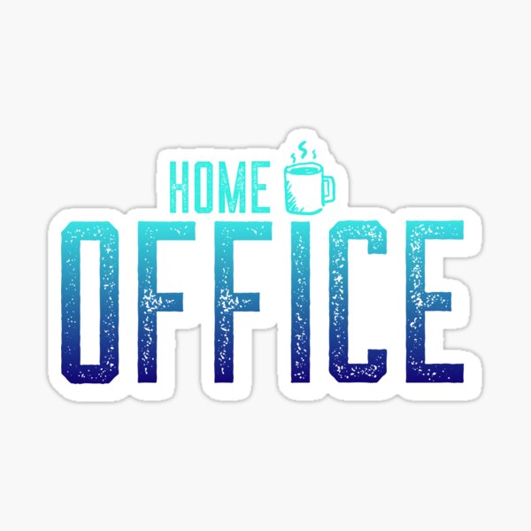 "Blue Gradient Home Office" Sticker for Sale by DearMNML | Redbubble