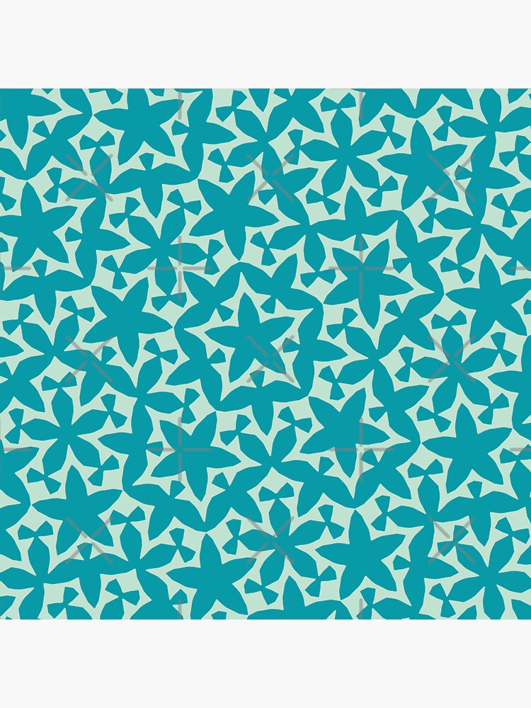 "Modern Star Flower Pattern Artwork 01 Color 04" Sticker for Sale by ...