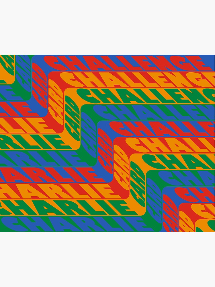 "Charlie Card Challenge " Sticker for Sale by tesssallation | Redbubble