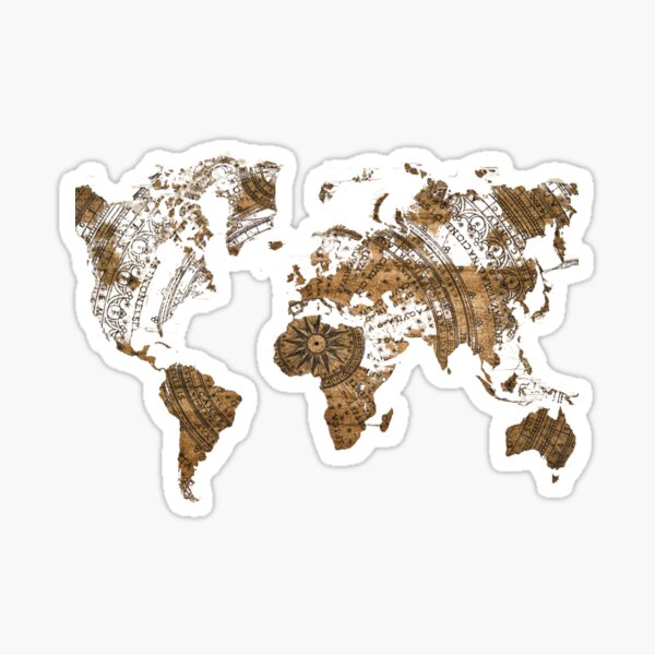 "Old Map" Sticker for Sale by captivedream | Redbubble