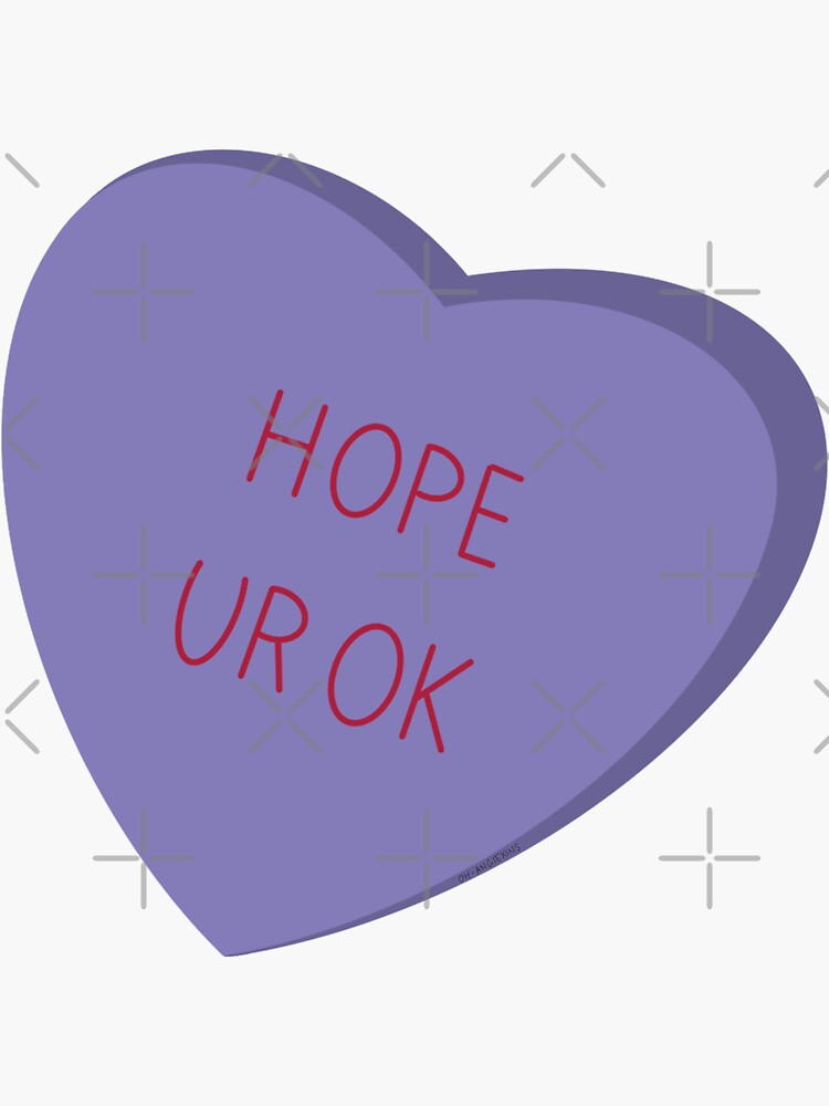 "hope ur ok. conversation heart. olivia rodrigo." Sticker for Sale by ...