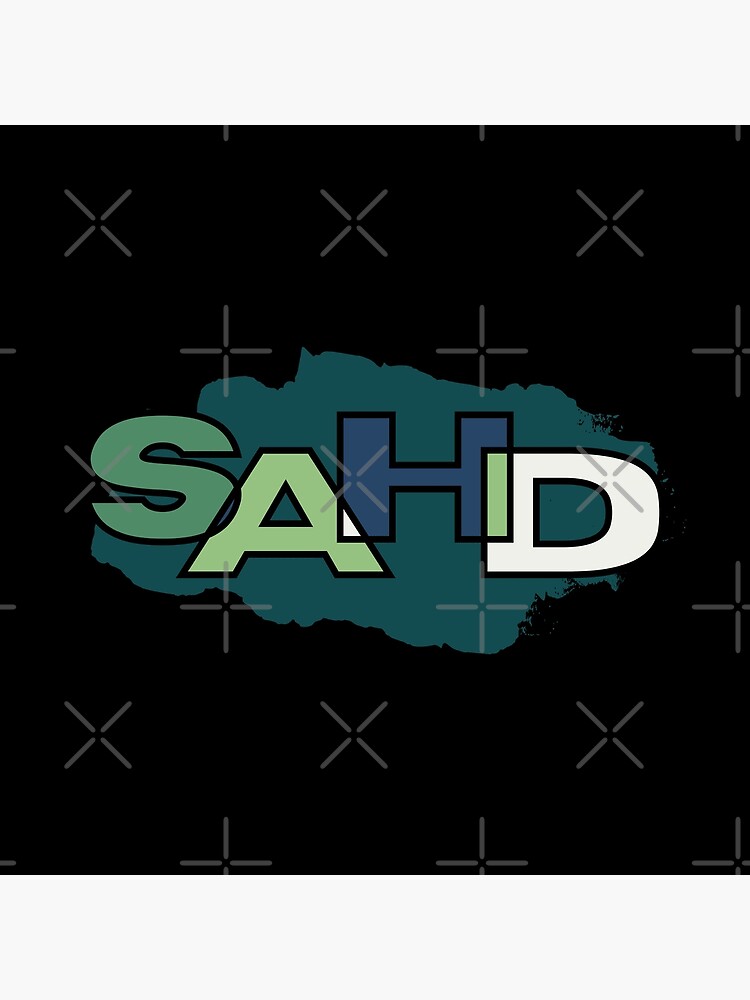 "Stay At Home Dad SAHD Offset Letters (Black Outline Design)" Poster ...