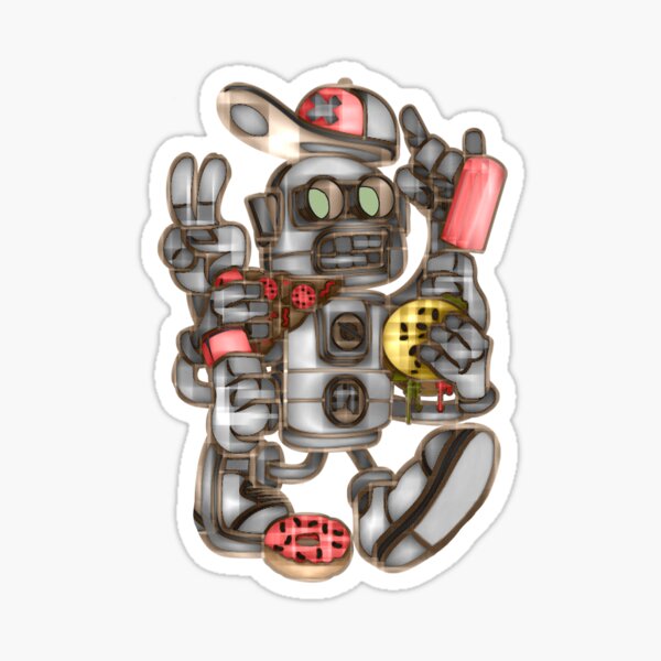 "Robotic " Sticker for Sale by Monkey204 | Redbubble